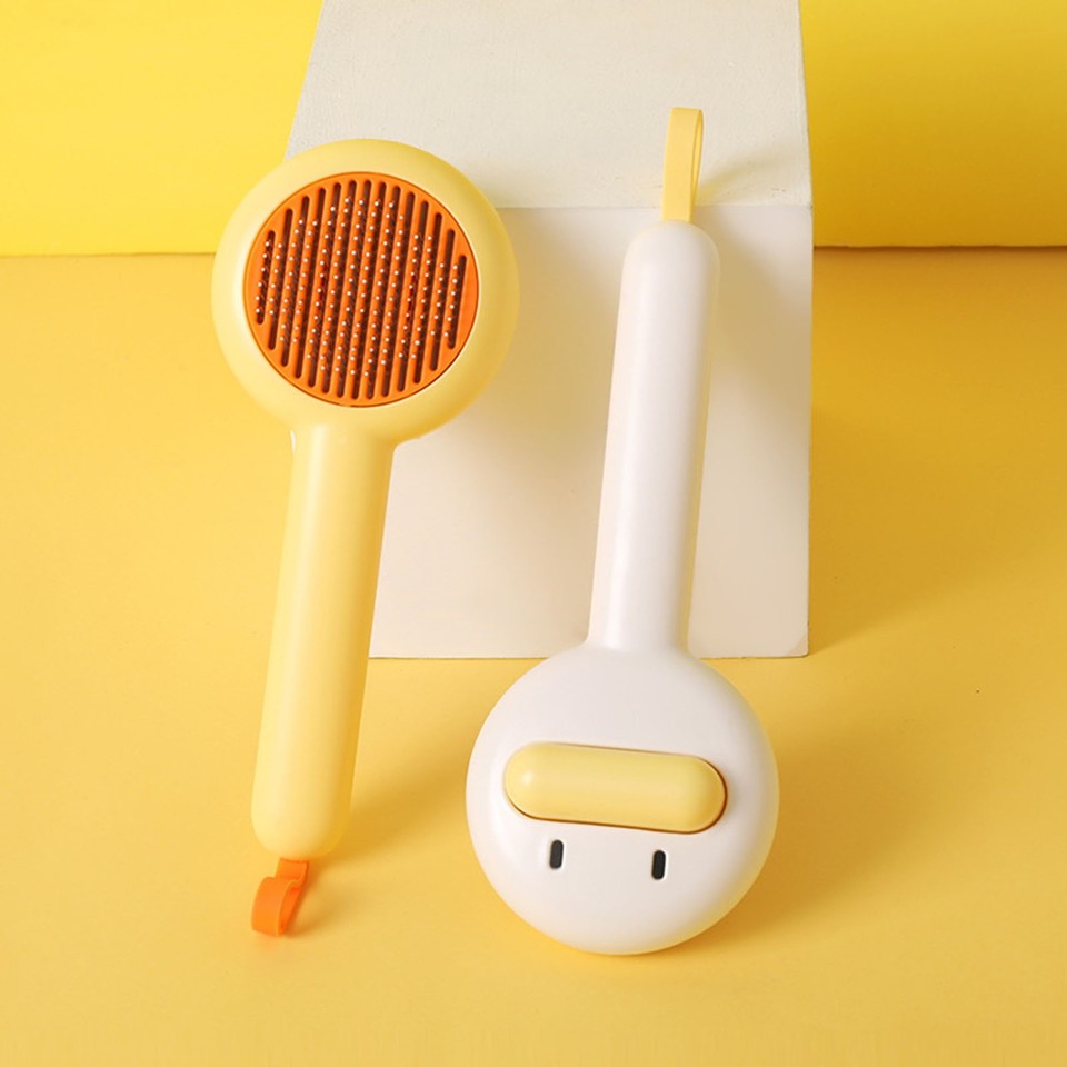 Duck-shaped Comb One-touch Comb Cartoon Duck Shape Comb for Cats Dogs ...
