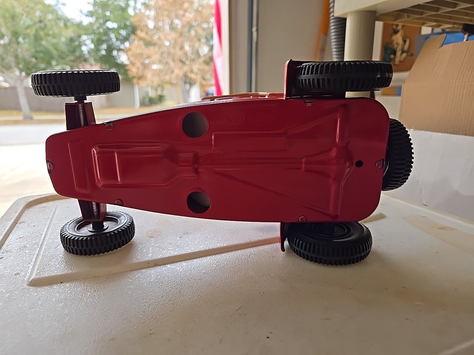 VINTAGE 1960s NYLINT FORD RED HOT ROD JALOPY ROADSTER COUPE CAR PRESSED ...
