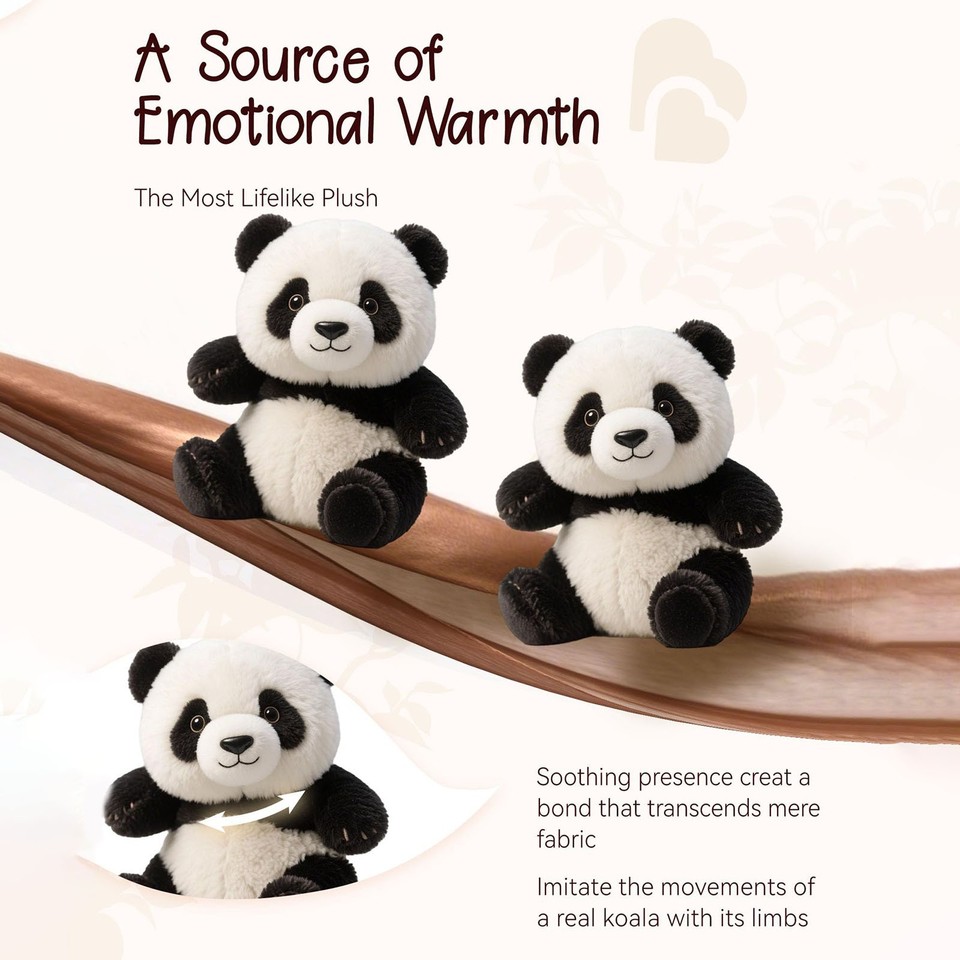 The Pandy Emotional Support Animals Plush Toy - Weighted Cotton Panda ...