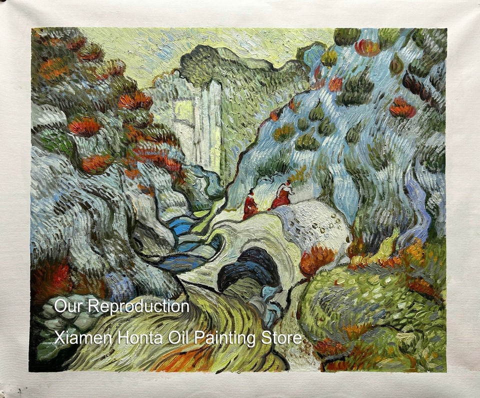 A Path through a Ravine by Van Gogh Oil Painting Reproduction on Canvas ...