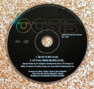 Oasis Go Let It Out Promo Promotional Advance CD Single ESK 12598 | eBay