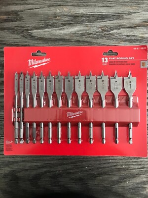 Milwaukee 13 Piece Flat Boring Bit Set 48-27-1520 NEW in Box | eBay