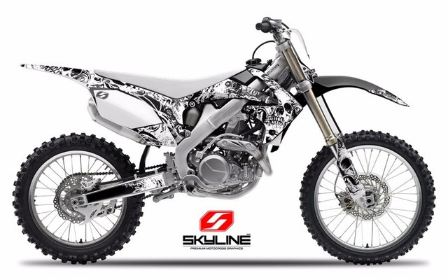 2015 - 2020 YZ 85 GRAPHICS KIT YAMAHA YZ85 BONECRUSER: WHITE / BLACK ...