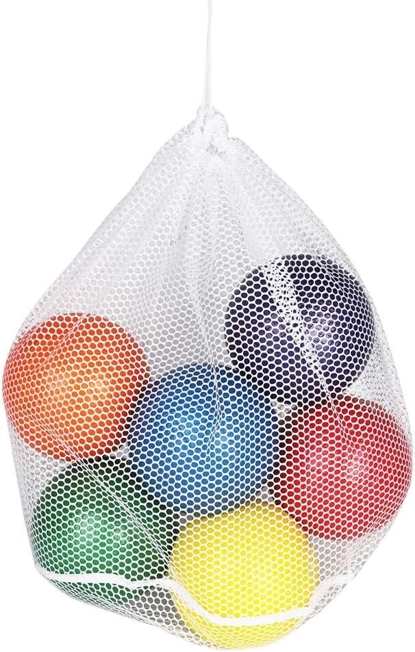 Borpein Soft Foam Dodgeballs 6 Pack & Storage Bag Size 1 Kids Balls ...