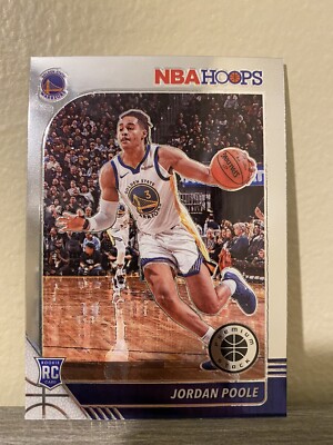 2019-20 Panini NBA Hoops Premium Stock JORDAN POOLE Rookie Card RC #22 ...