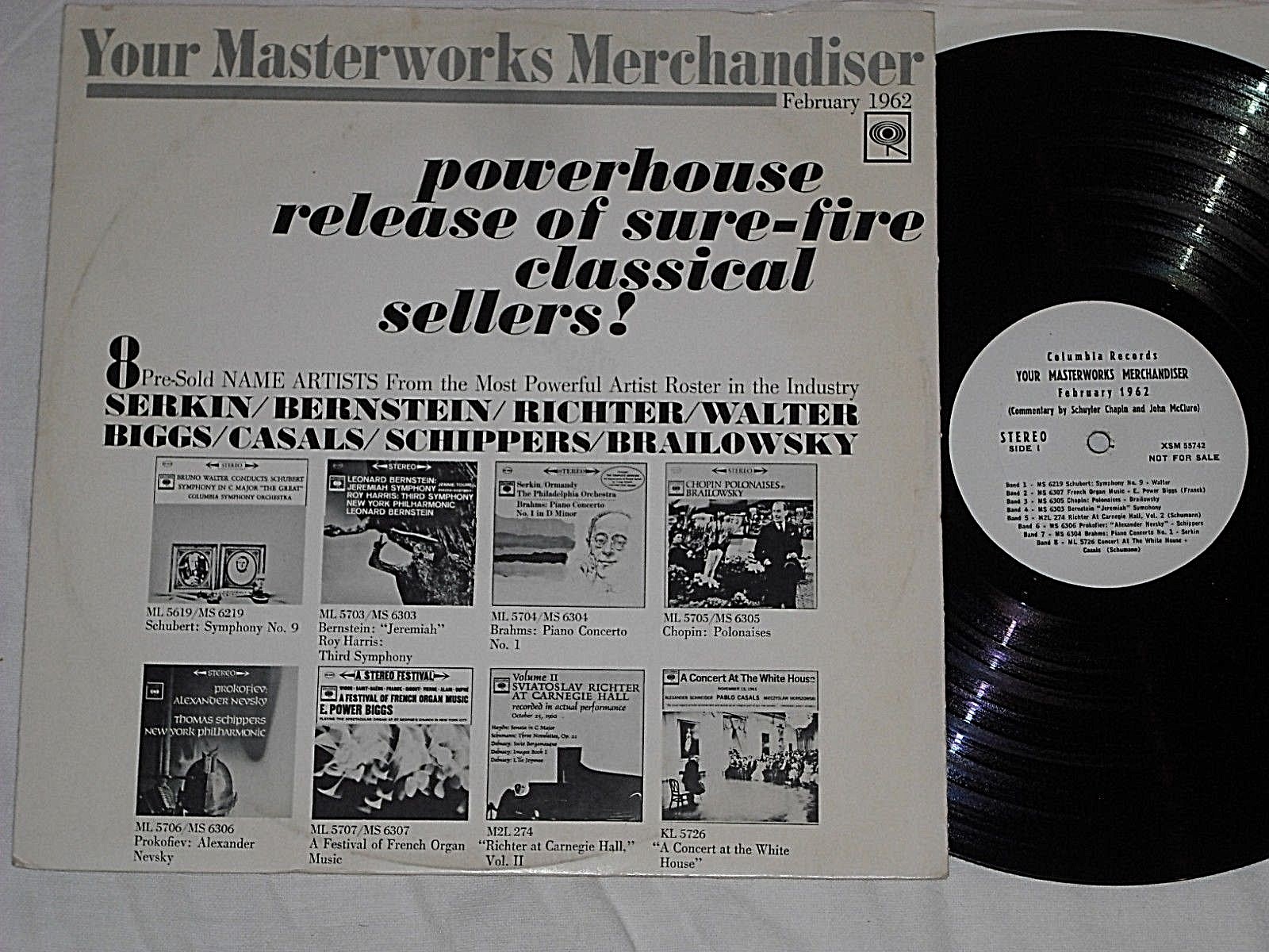 YOUR MASTERWORKS MERCHANDISER-February 1962 (1962) Promo Stereo ...