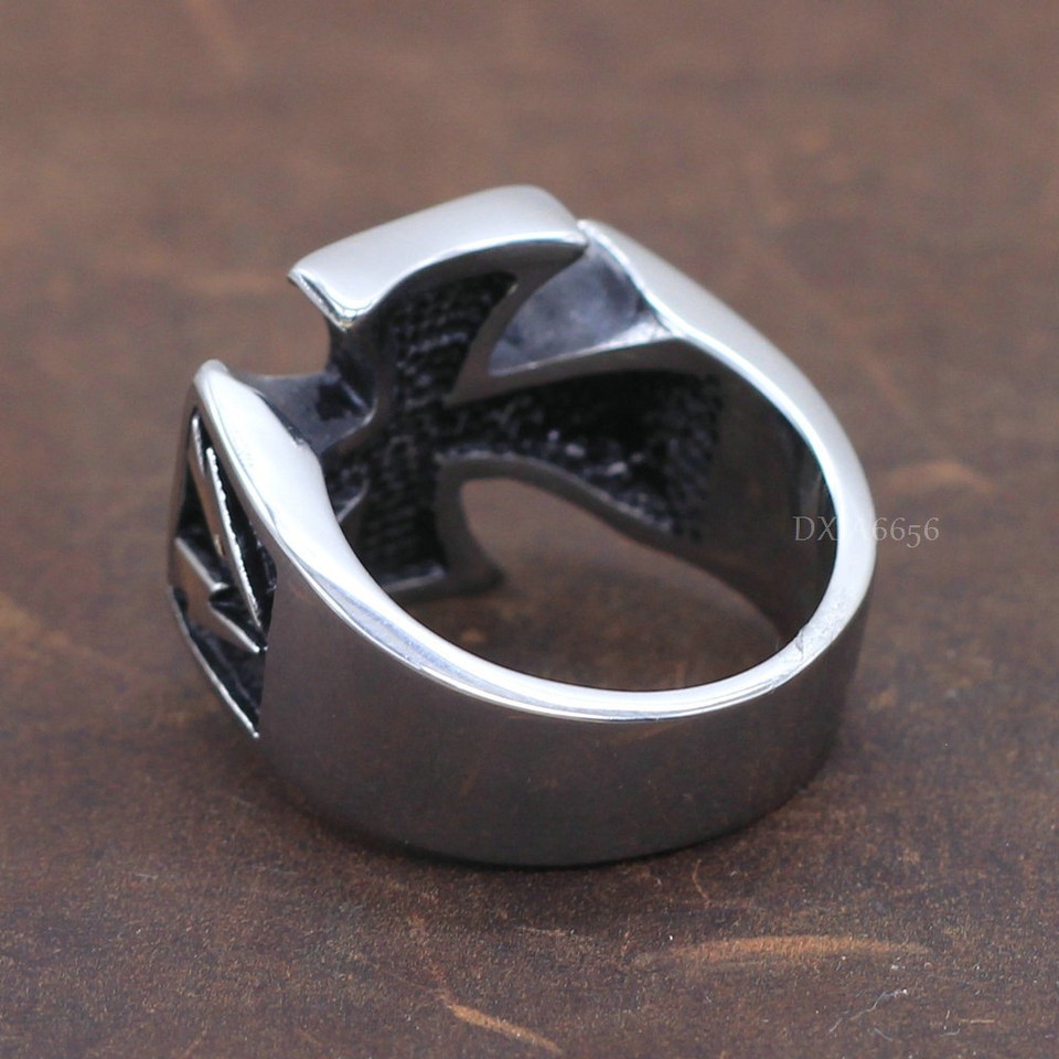 Mens Knight Templar German Iron Cross Pattee Patty War Hero Stainless ...