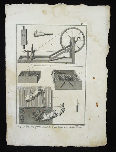 Turkish Carpet Spinning Wheel Wool Box and Loom Service R Benard ...