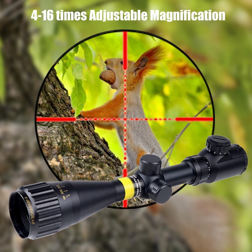 Tactical 4-16x 44 Rifle Red/Green Dot Sight luminous crosshair Scope ...