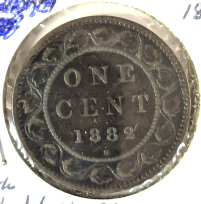 1882 - H Canadian 1 Cent Large Cent Coin 1C CANADA VF GRADE EB#399 | eBay