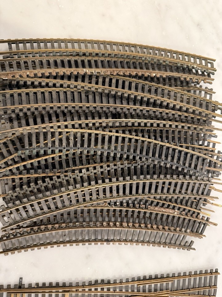 Used HO Scale Brass Track Lot – 60+ Pcs (Curves, Straights, Switch ...