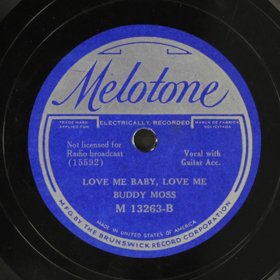 BUDDY MOSS: stinging bull nettle / love me baby, love me MELOTONE ...