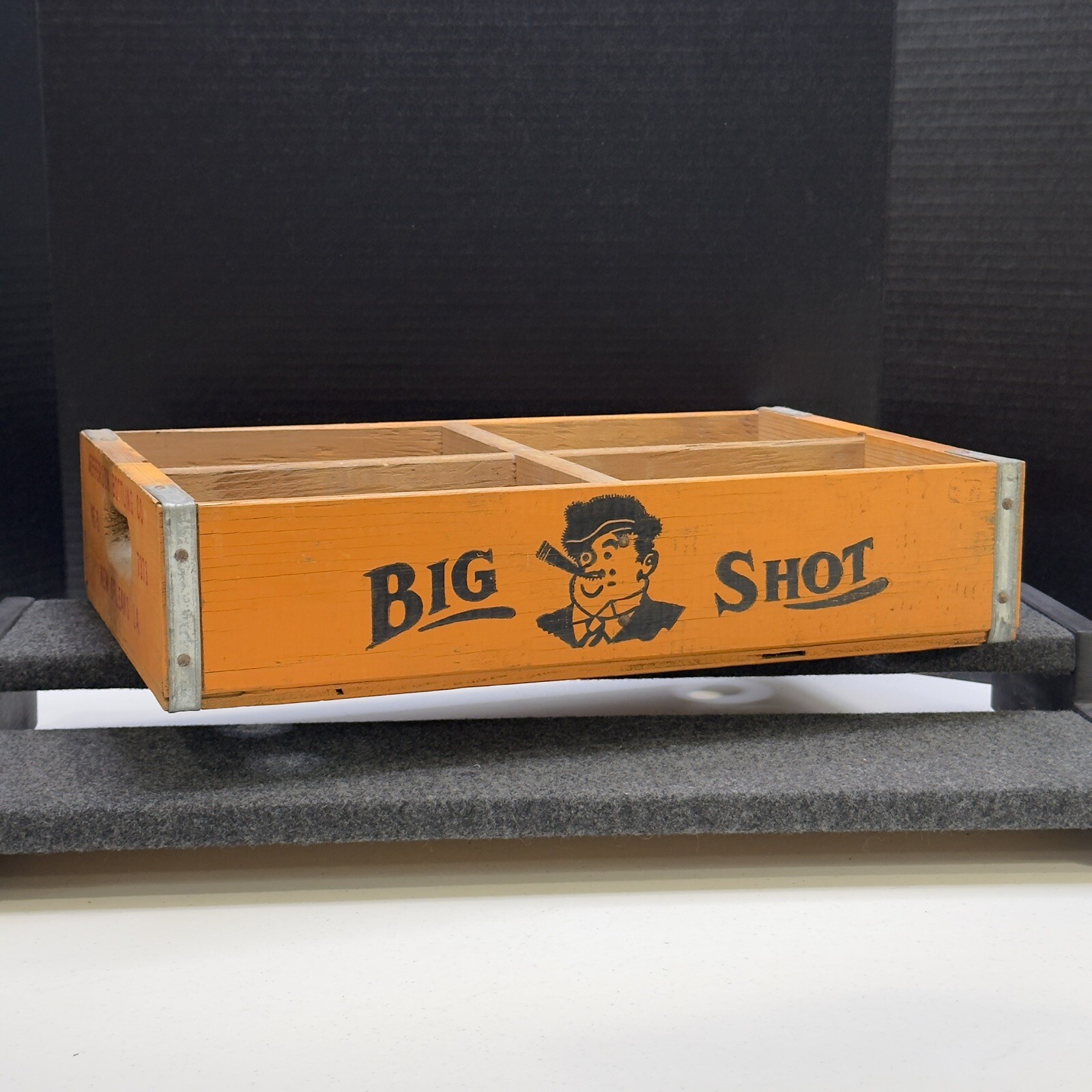 Vtg 50s 60s Big Shot Soda Pop Wood Crate Box Jefferson Bottling New ...