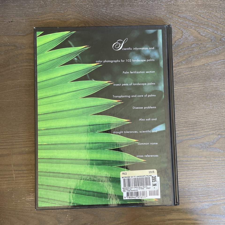 BETROCK'S GUIDE TO LANDSCAPE PALMS Alan Meerow HC 2002 Palm Trees ...