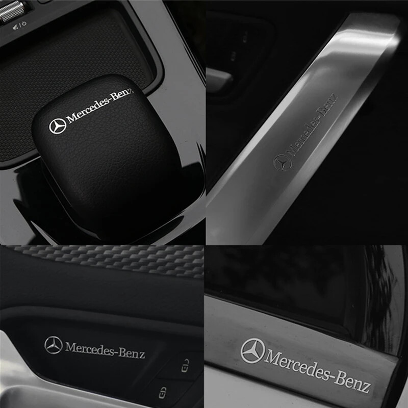 Car Metal Emblem Wiper Stickers Reflective Decor Decals For Mercedes ...