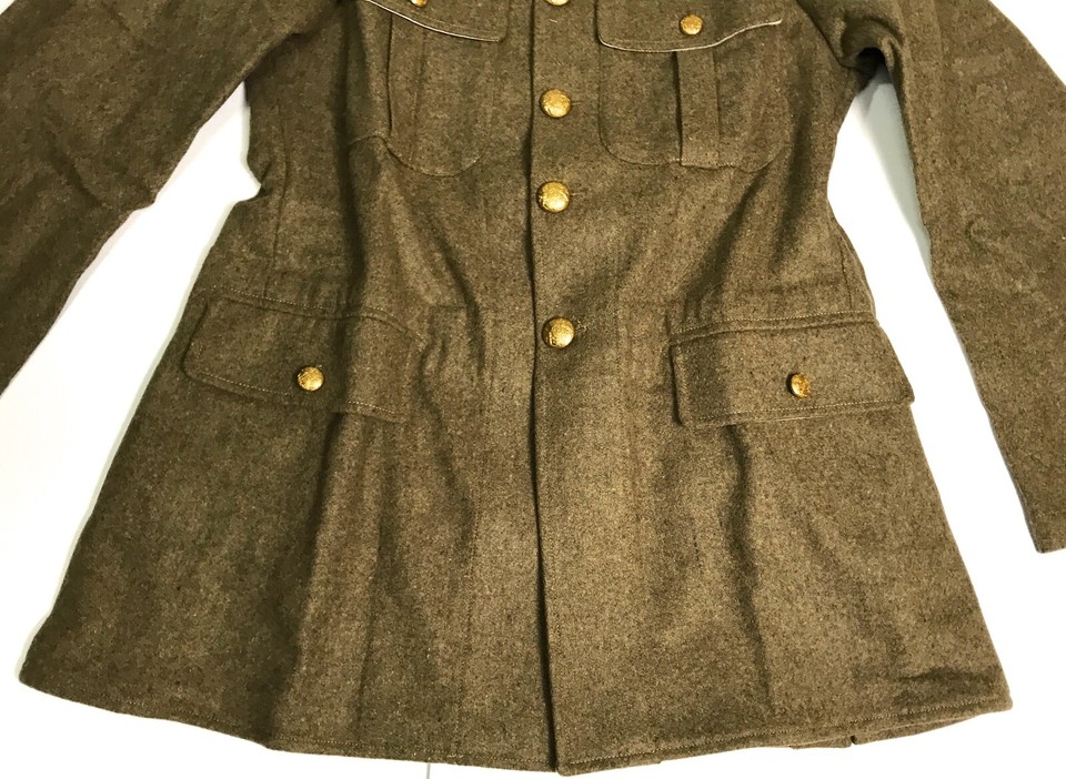 WWI BRITISH P1902 WOOL SERVICE DRESS COMBAT FIELD TUNIC JACKET- LARGE ...