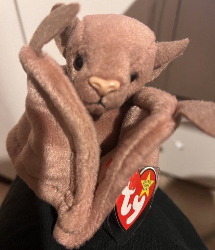 RARE Ty Beanie Baby "BATTY" the Bat 1996, Retired! Tag With PVC Pellets ...