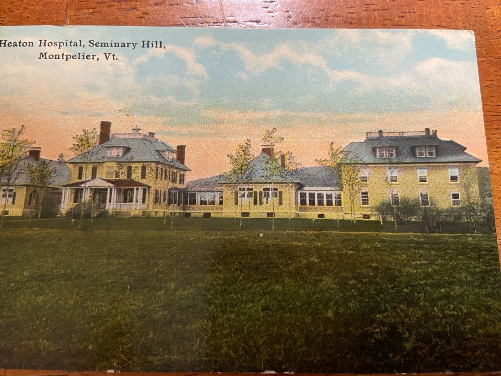 Postcard Montpelier, Vermont. Heaton Hospital. Seminary Hill.Unposted ...