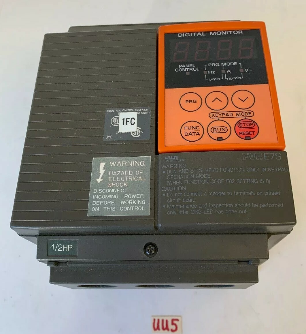 Fuji Electric FVR004E7S-7UX Inverter 1/2hp 230V 5.5A *Warranty~Fast ...