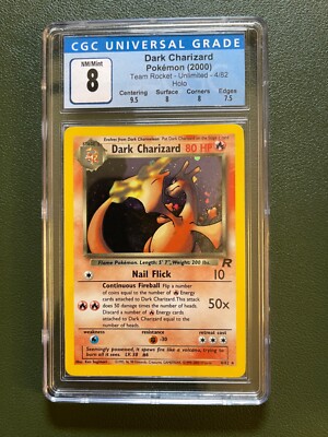Dark Charizard 4/82 Team Rocket HOLO Pokemon CGC graded 8 | eBay