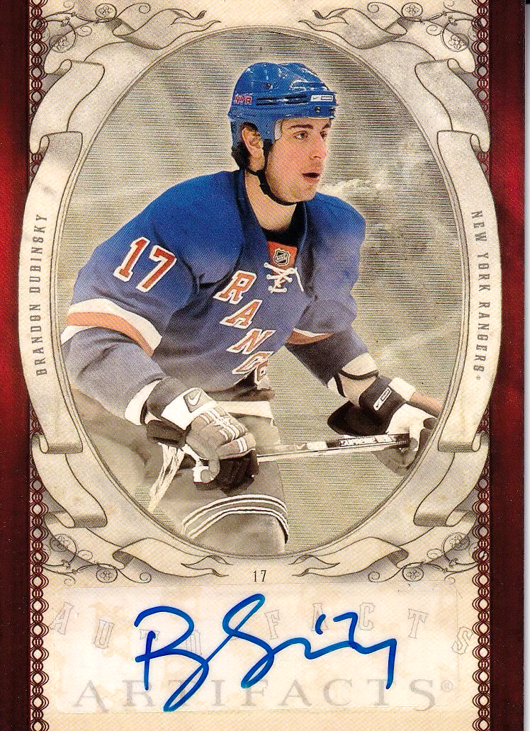 10-11 UPPER DECK ARTIFACTS AUTOFACTS - BRANDON DUBINSKY AUTO #AF-BD ...