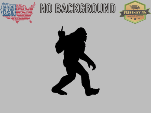 Sasquatch/Bigfoot - Middle Finger - Funny Vinyl Decal - Funny Sasquatch ...