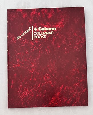 Vintage Boorum & Pease Columnar Book 3 Column Rite-Across 80 Pages ...