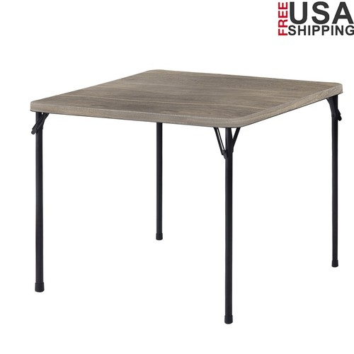 34inch Folding Card Table Easy Clean Indoor Outdoor Sturdy Steel Seats ...