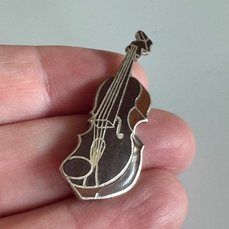 Vintage Violin Viola Fiddle Enamel Lapel Pin Music Teacher String ...