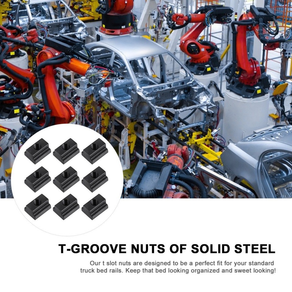10pcs T-Type Slider Nut Square Nuts M8 Carbon Steel Nuts for Pick-Up ...