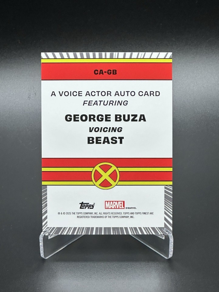 2025 TOPPS MARVEL- #CA-GB George Buza Voicing Beast Voice Actor ...