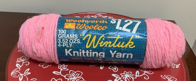 Vintage Woolworth Woolco Acrilan Acrylic Knitting Yarn 4 ply # 27 Brite ...