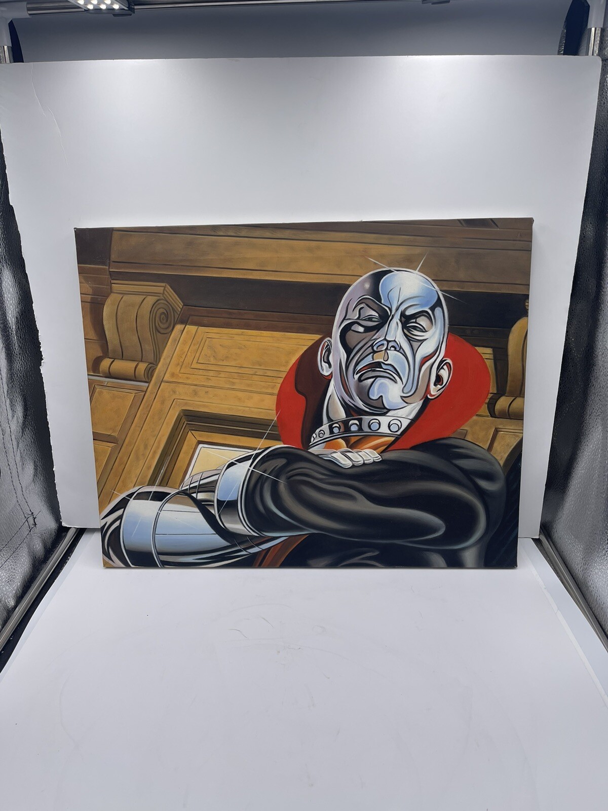Stretched Art Painting Destro GI Joe Chrome Dome 16x20 80s Cartoon | eBay