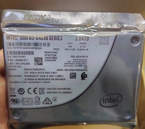 Intel S4510 3.84TB 6Gb/s 2.5" SATA III SSDSC2KB038T8 SSD" Solid State Drive- | eBay