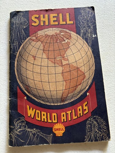 Shell World Atlas Gas Oil Map 40’s 50’s Vintage Travel Original Rare | eBay