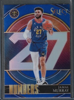 JAMAL MURRAY 2021-22 Panini Select Numbers Blue Prizm #8 Nuggets Insert ...