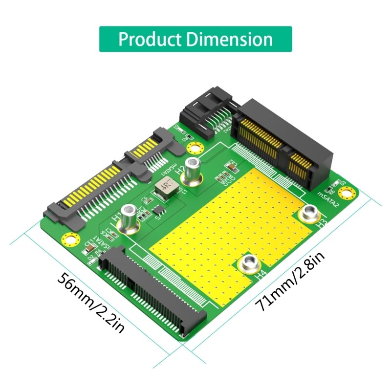 Aluminum Frame Brackete Converters Duals Msata SSD to a Duals Adapters ...