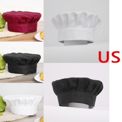 Freebily Men Women Chef Hat Adjustable Elastic Baker Restaurant Cooking ...