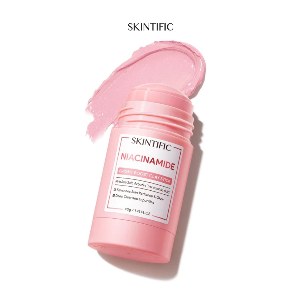 2 x SKINTIFIC Clay Mask Stick Brighthen Booster Niacinamide Skin ...