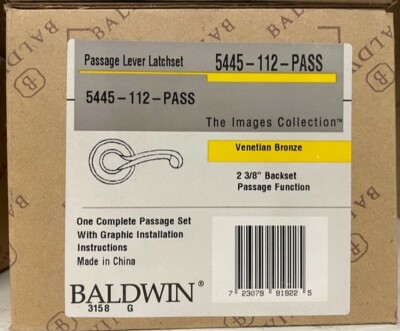 Baldwin 5445.112.PASS PASSAGE LEVER VENITIAN BRONZE | eBay