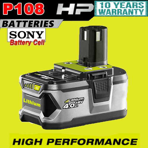 NEW 18V 4.0AH P108 Lithium Battery For Ryobi Plus RB18L50 P104 P780 ...