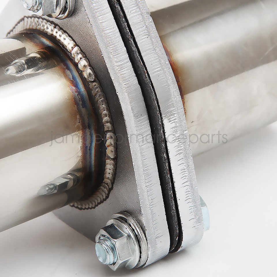 2.5" OD 3 Bolt Universal QuickFix Exhaust Triangle Flange Repair Pipe ...