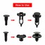 100PCS For Toyota & Lexus Trim Panel Bumper Fastner Clips Fender Push ...