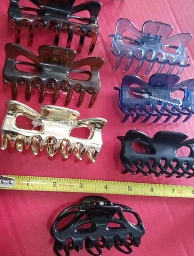 Eight (8) Assorted Hair Claw Clip Lot | eBay