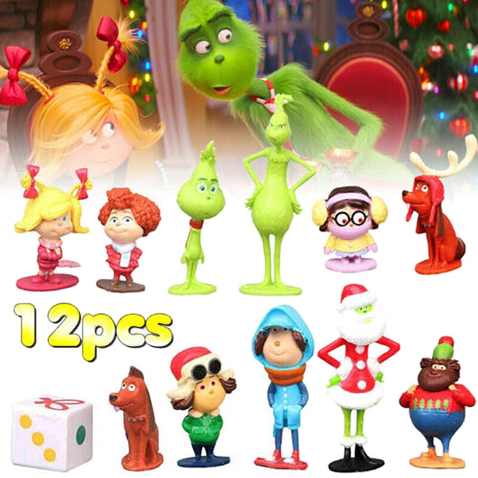 12PCS/set Movie How The Grinch Stole Christmas Mini Action Figure Toy ...