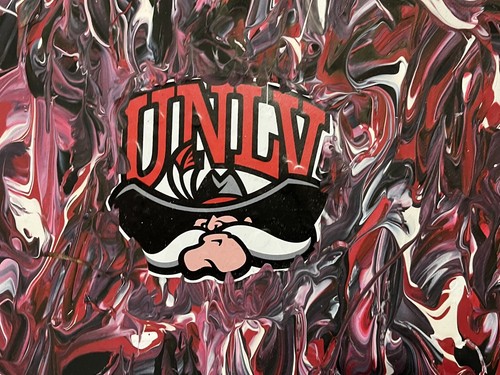 Unlv Running Rebels Original Painting Art By Aaron Goodwin 1/1 Canvas ...