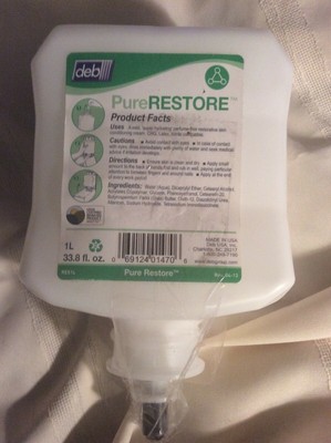 NEW Deb RES1L Pure Restore Perfume free Conditioning Hand Cream - 1L ...
