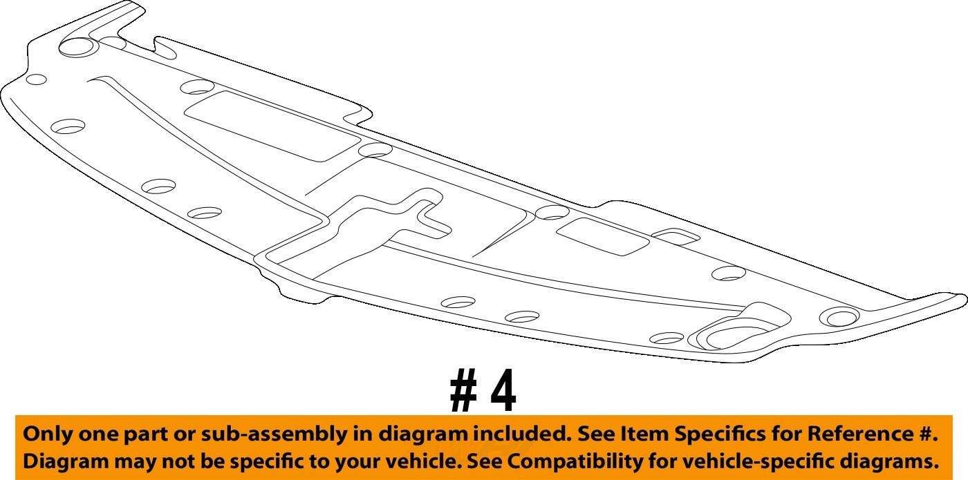GM OEM 11-15 Volt Radiator Support Splash Shields-Upper Deflector ...