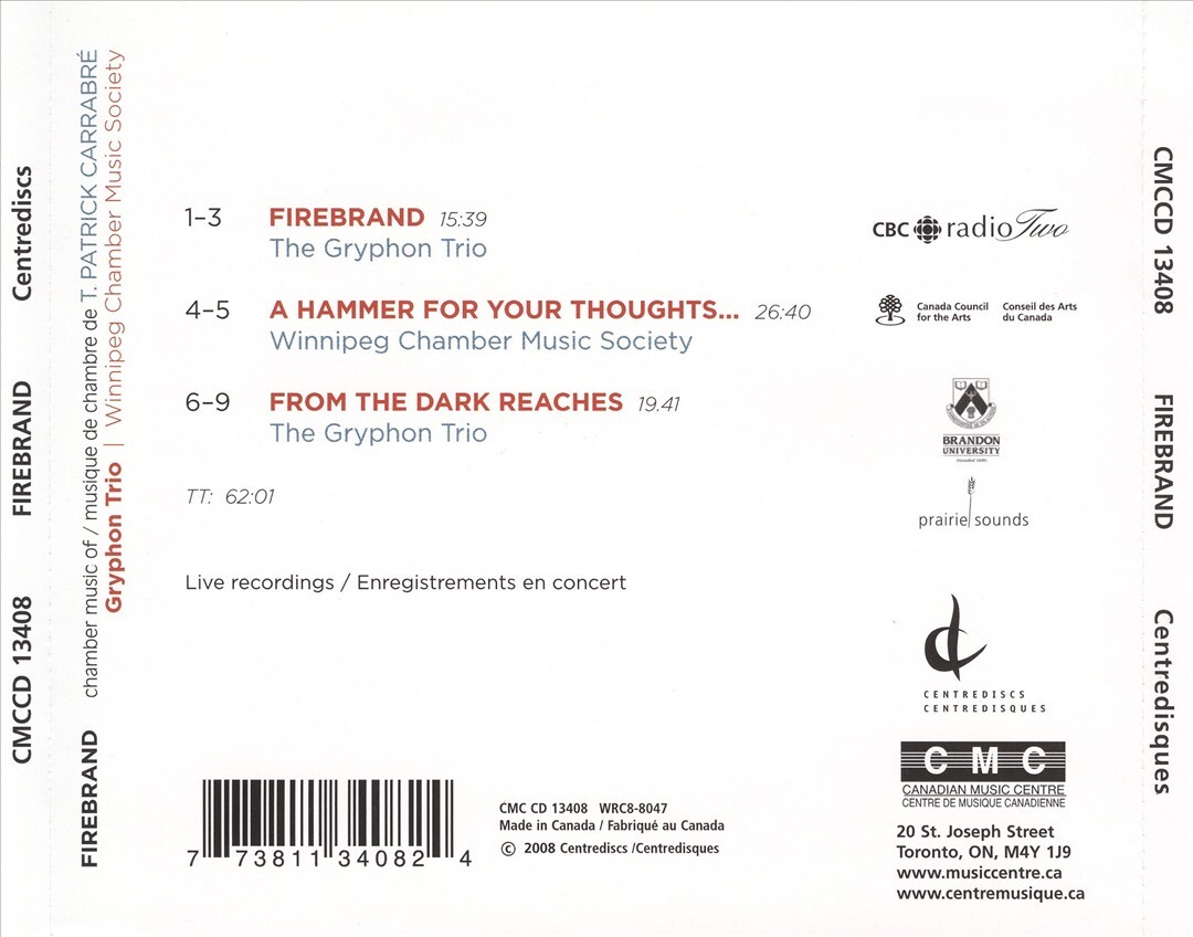 FIREBRAND: CHAMBER MUSIC OF T. PATRICK CARRABR‚ NEW CD 773811340824| eBay