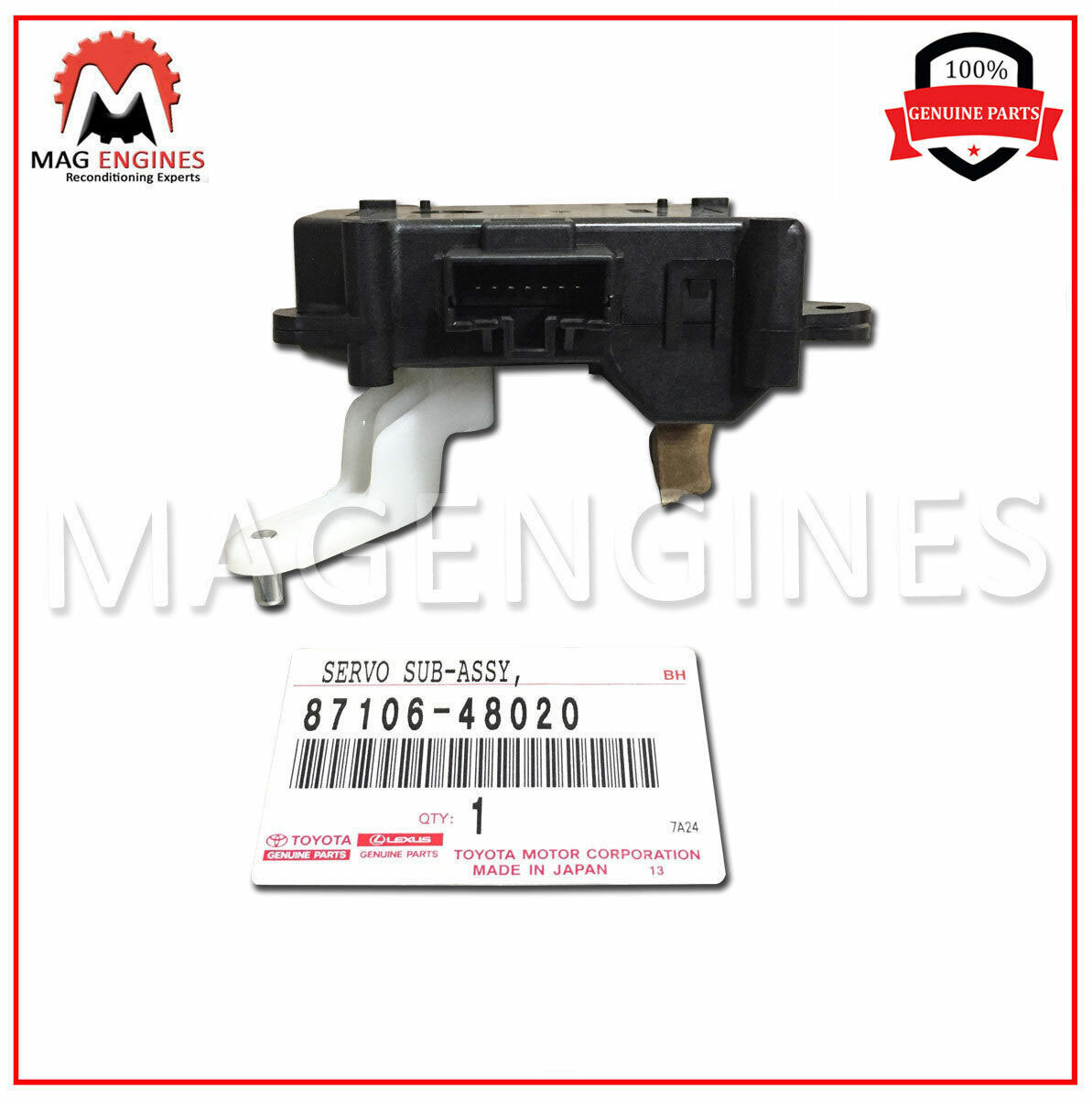 87106-48020 GENUINE OEM SERVO SUB ASSY DAMPER (FOR AIR MIX) 8710648020 ...